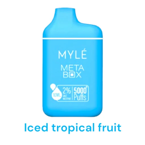 MYLE Meta Box – Iced Tropical Fruit – 5000 Puffs 20mg 2% Nicotine ...